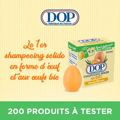 Shampoing solide Dop à tester gratuitement sur beaute-test.com