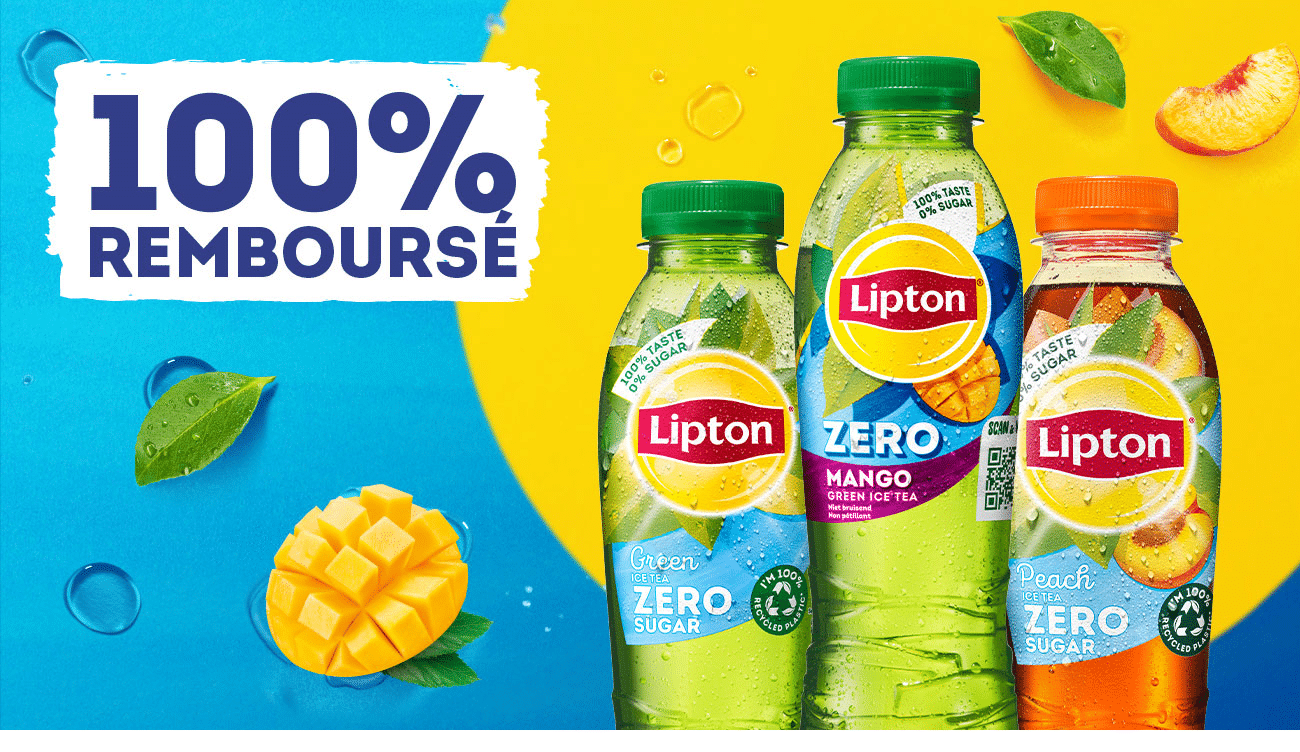 Boisson Lipton Ice Tea 100% remboursée
